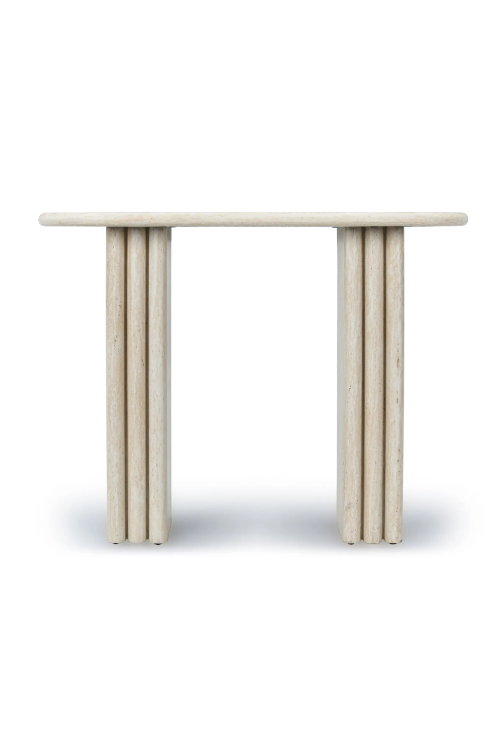 Layered Base Travertine Console Table | NV Gallery Artemis| Oroa Trade