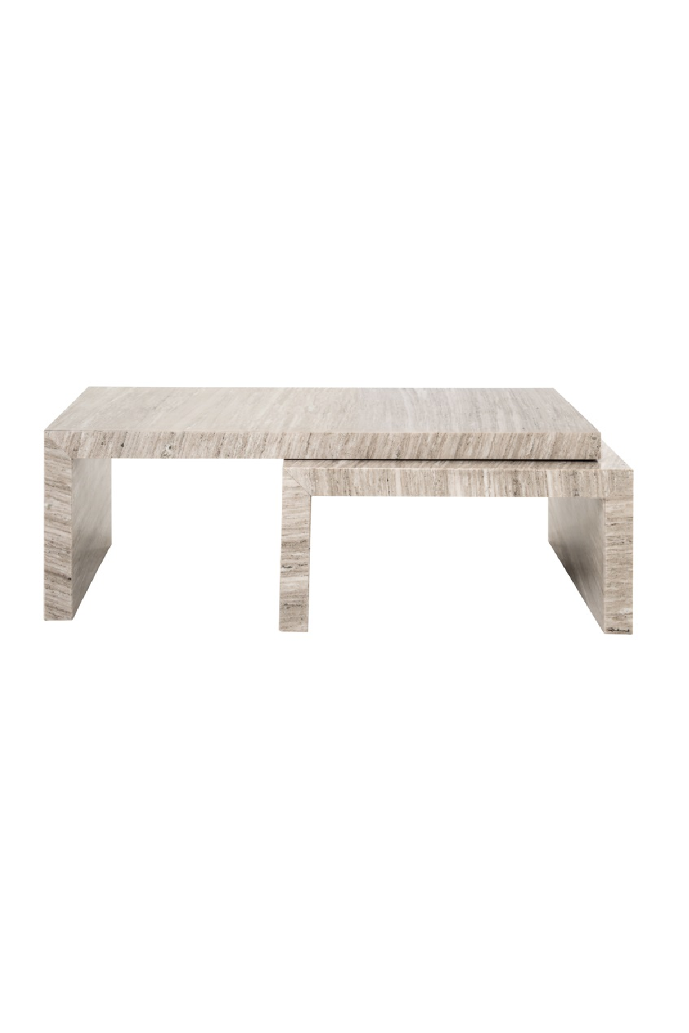 White Marble Nesting Coffee Tables (2) | Richmond Interiors Novaz
