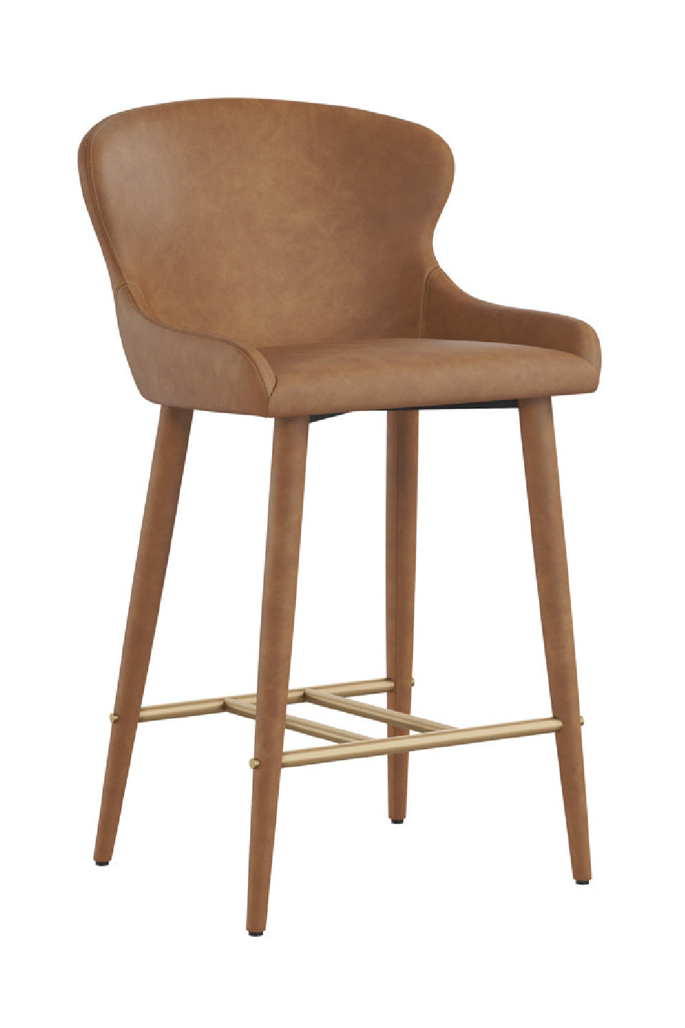 Leather Look Shell Counter Stool | Splendido Evora | Oroa Trade