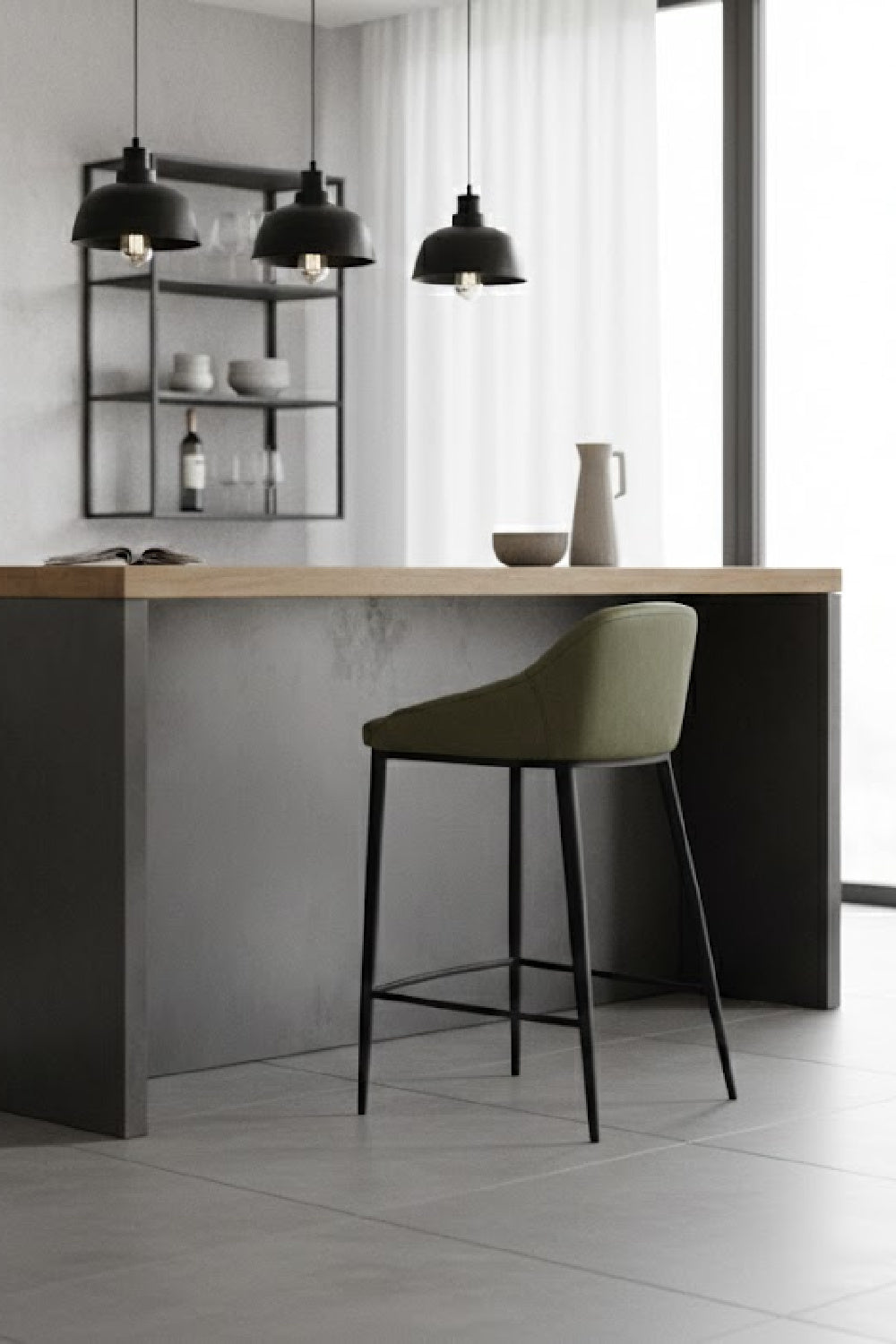 Low-Back Leather-Look Counter Stool | Splendido Astra | Oroa Trade