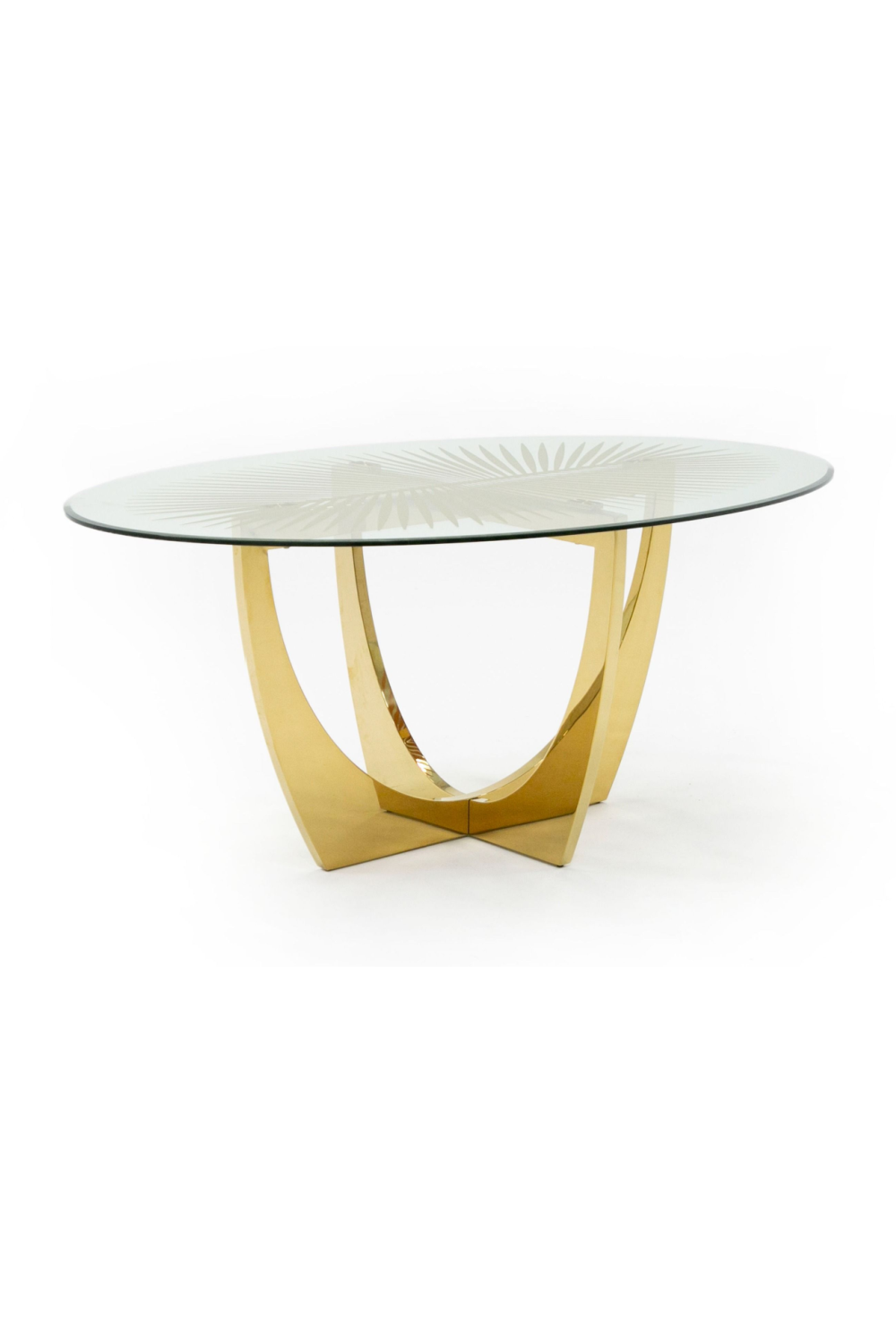 Gold Leaf Oval Dining Table | OROA Modern Chambers | Oroa Trade